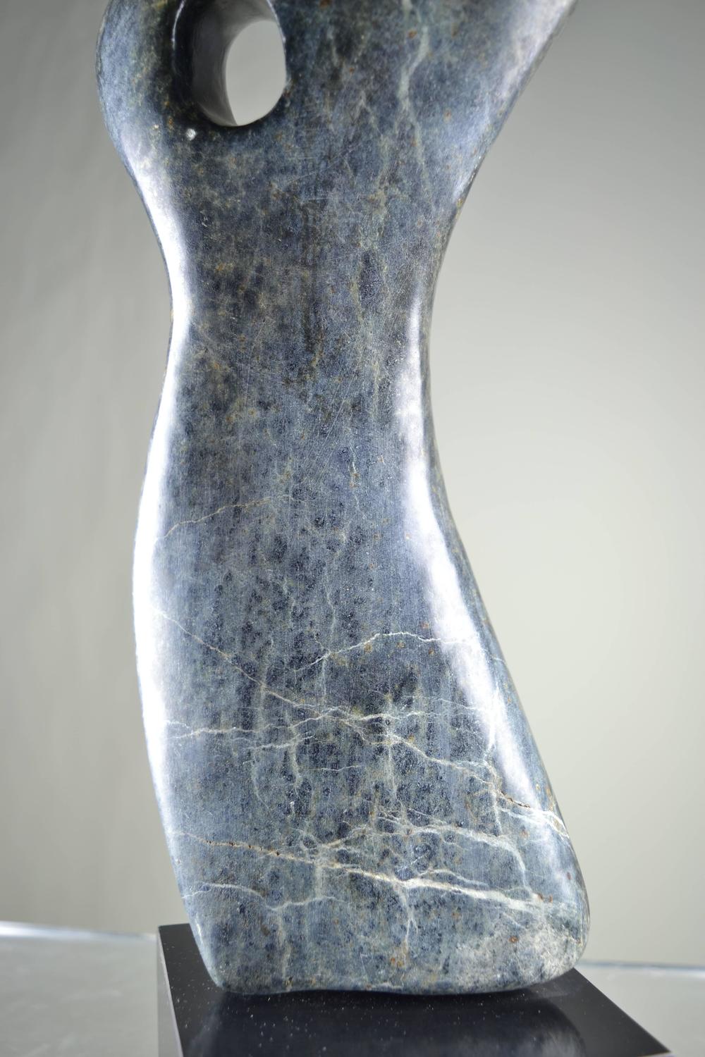 Abstract Marble Sculpture on Custom Base at 1stdibs