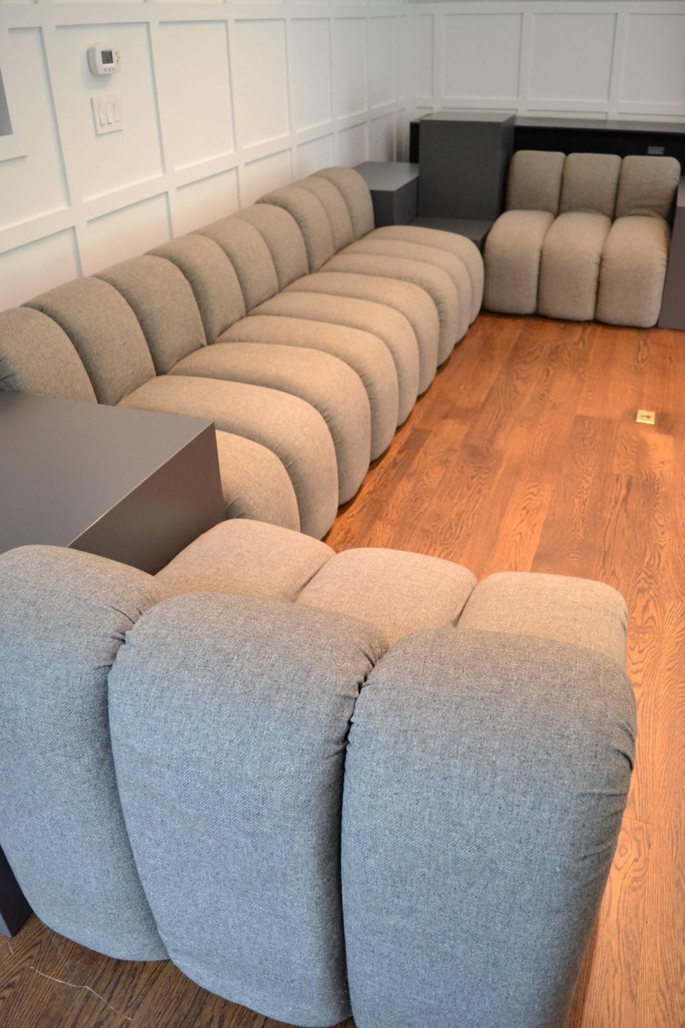 Custom Paul Evans Sectional Sofa with Integrated Tables, USA, 1977 For ...