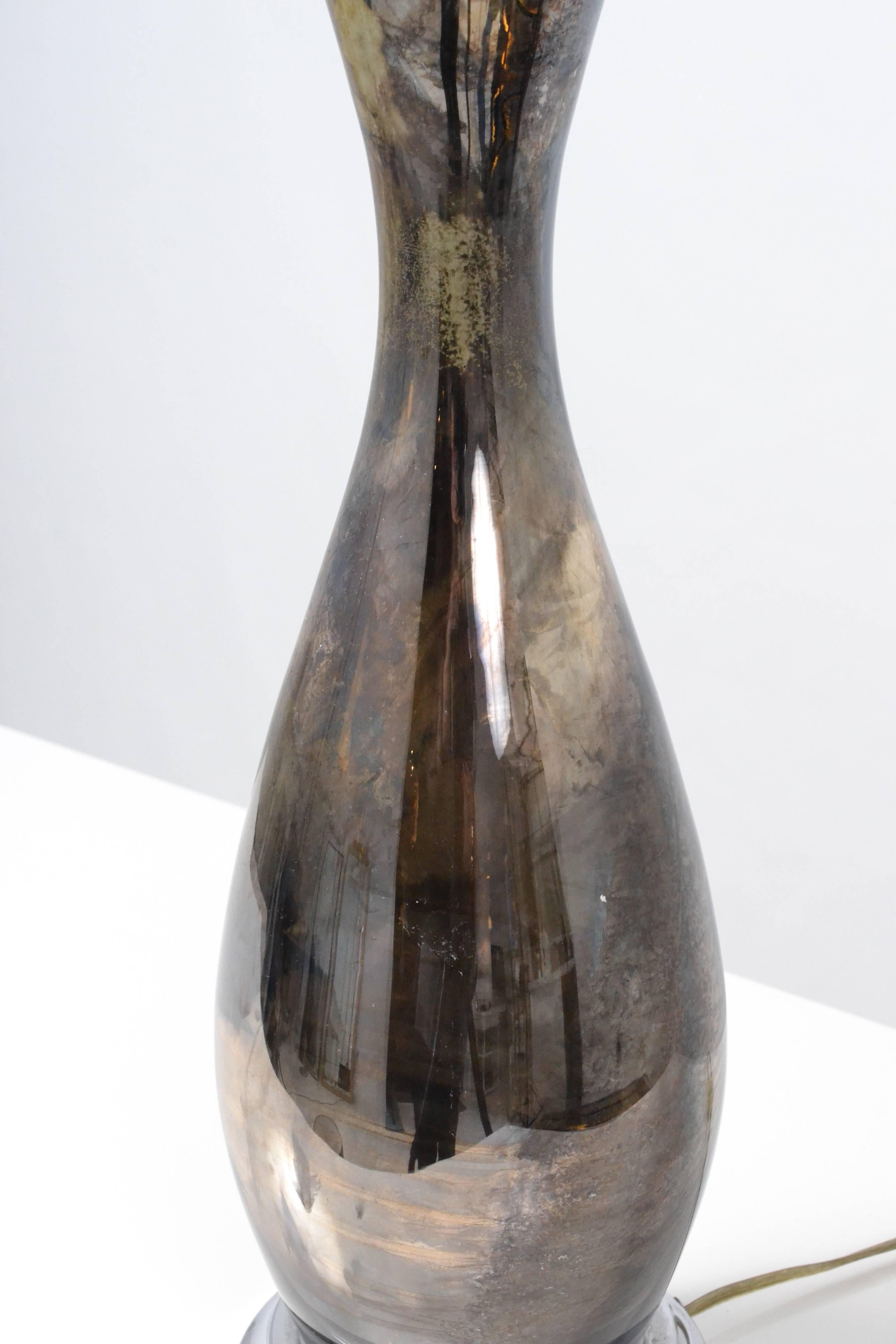 Vintage Mercury Glass Lamp, 1940s For Sale at 1stDibs