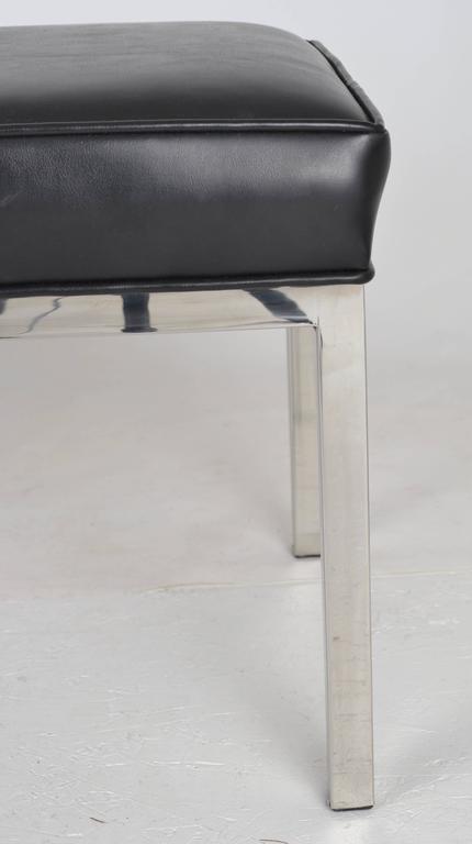 Modern Chrome Bench at 1stDibs