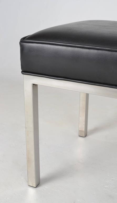 Modern Chrome Bench at 1stDibs