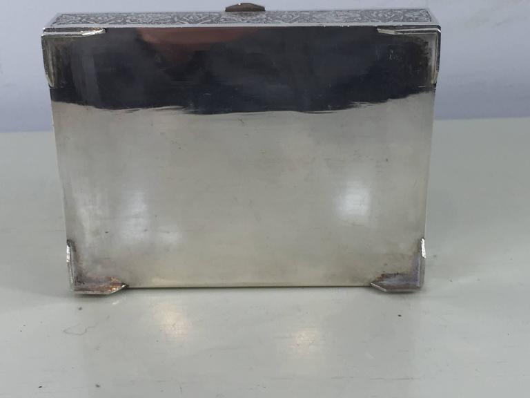 Islamic Style Sterling Repousse Box at 1stDibs