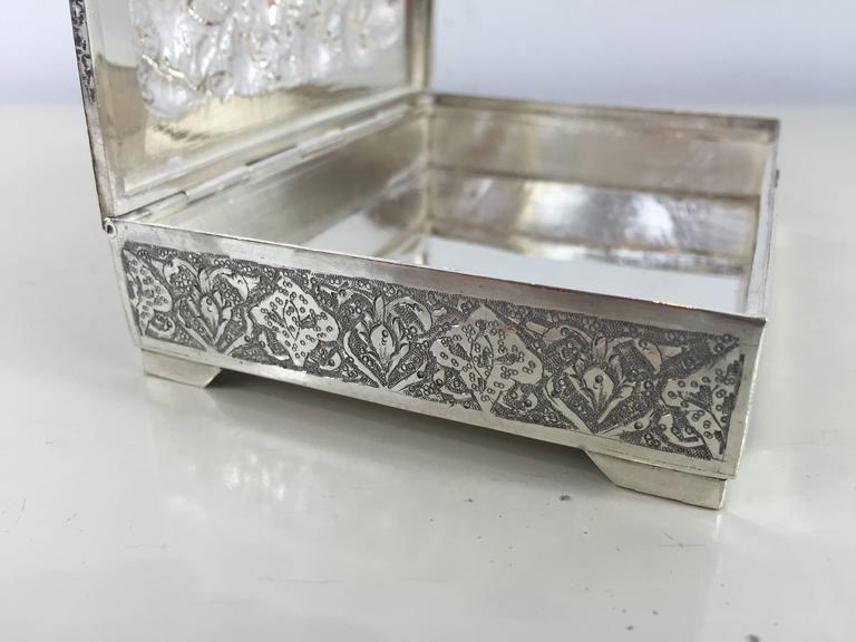 Islamic Style Sterling Repousse Box at 1stDibs