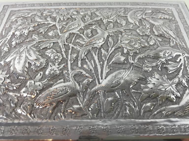 Islamic Style Sterling Repousse Box at 1stDibs