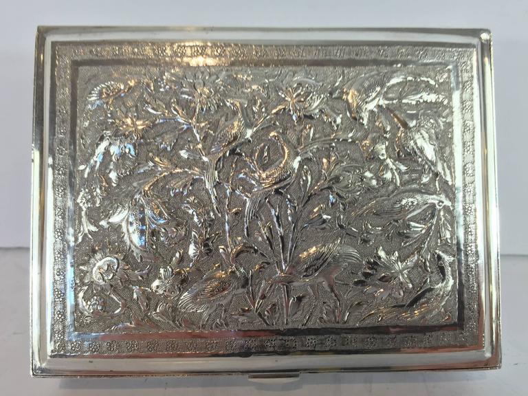 Islamic Style Sterling Repousse Box at 1stDibs