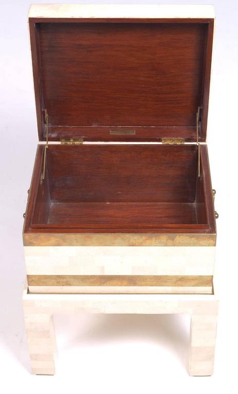 Springer Style Tessellated Stone Box on Stand For Sale at 1stDibs