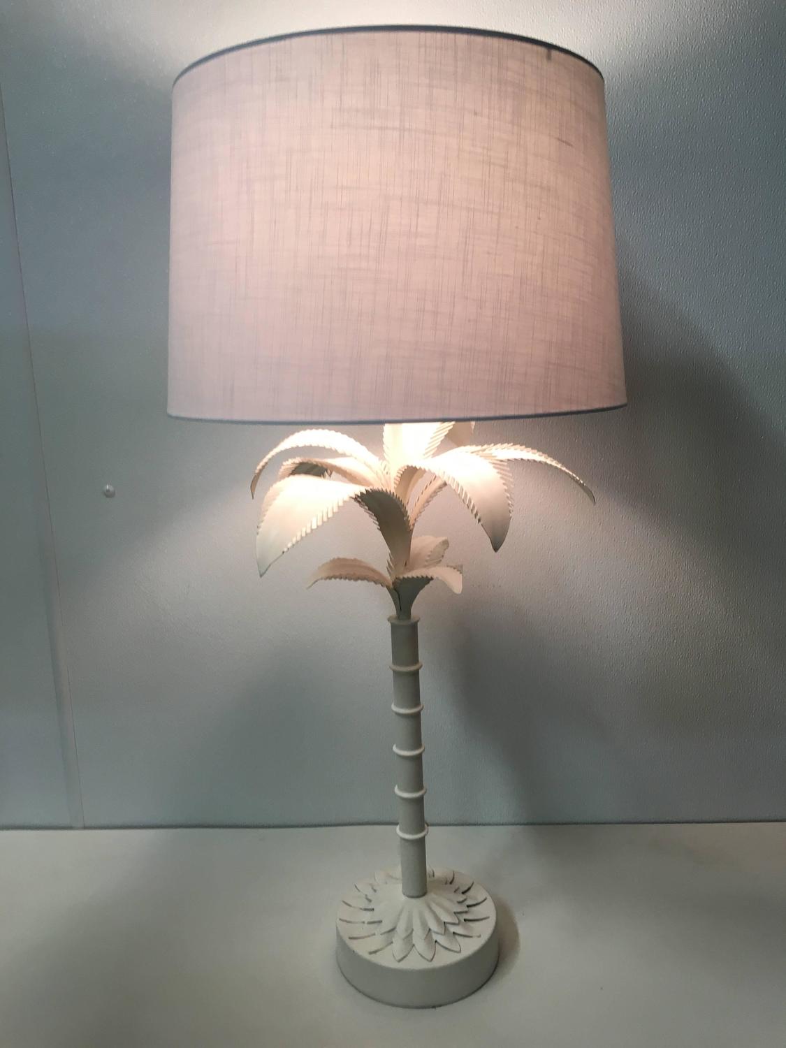 Pair of Large Palm Tree Table Lamps For Sale at 1stdibs