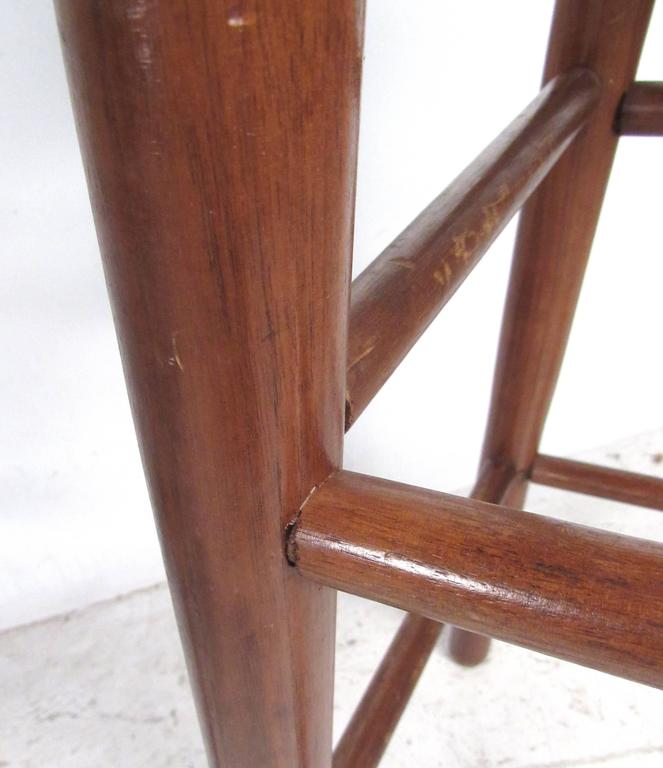 Unique Vintage Set of Rush Seat Bar Stools in the Style of Charlotte ...