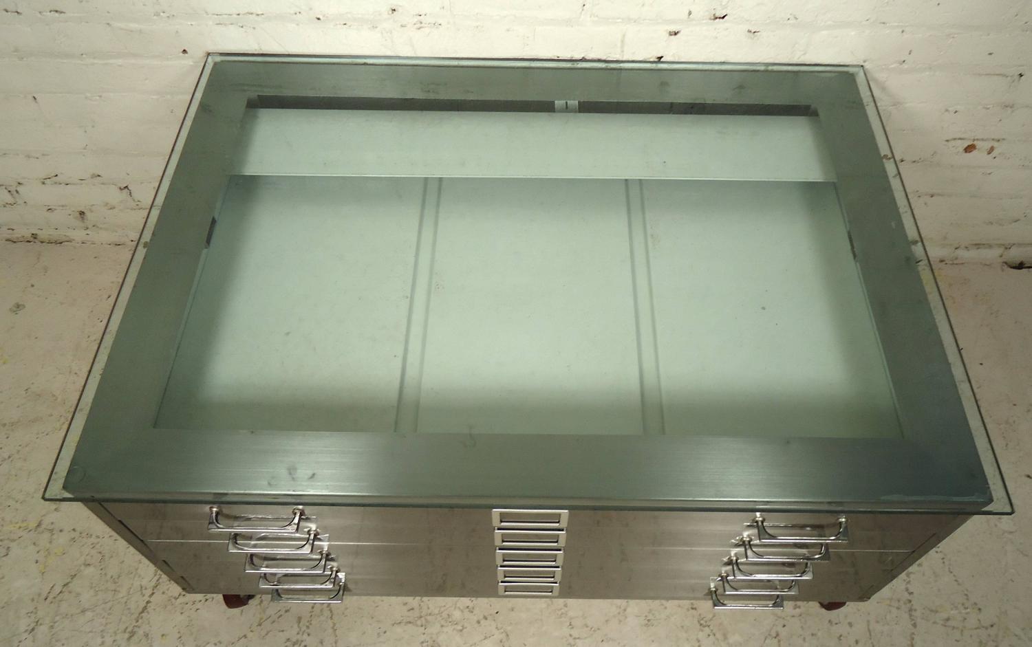 Custom Flat File Coffee Table at 1stdibs