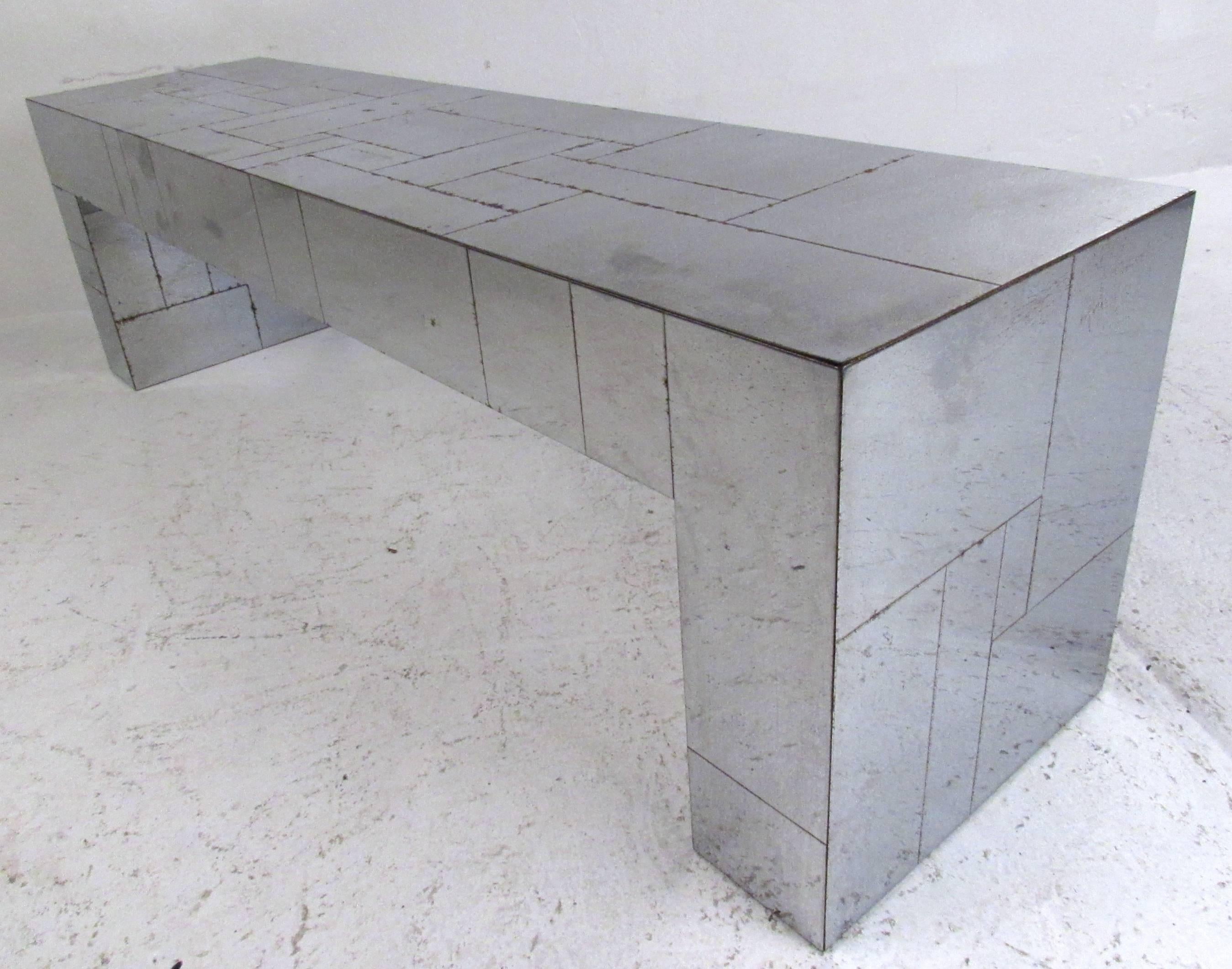 Paul Evans Cityscape Patchwork Wall Console, Signed For Sale at 1stDibs