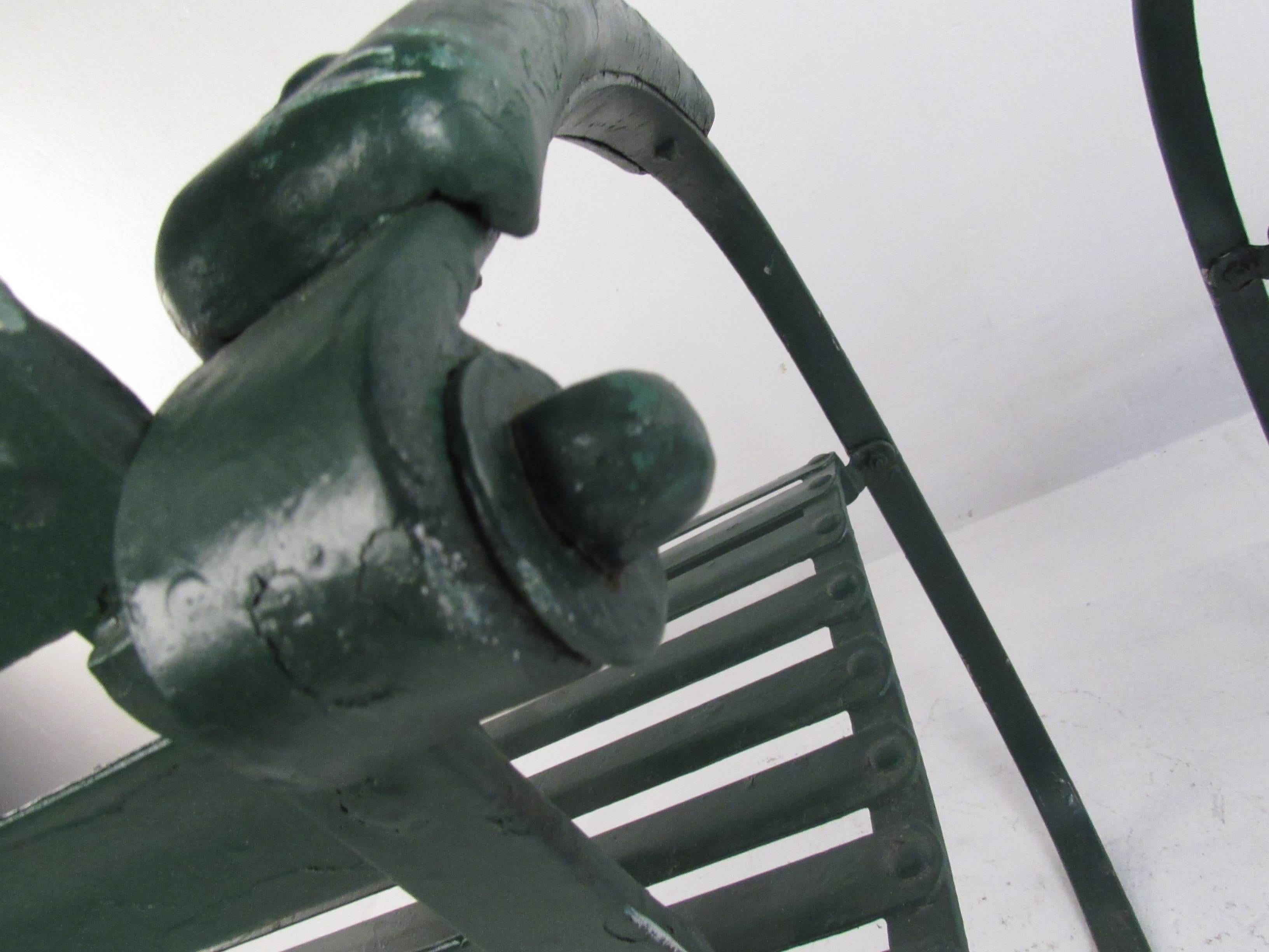 Pair of Vintage Metal Spring Chairs, Mid-Century Patio Furniture For ...