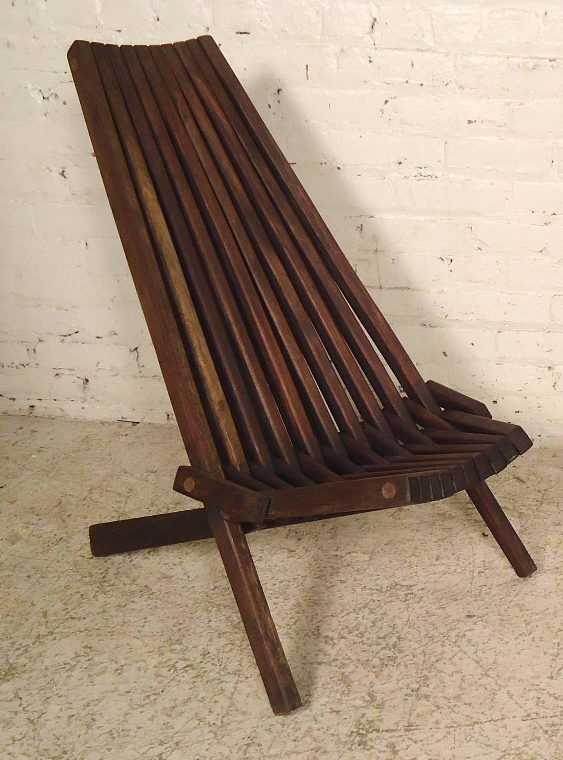 Teak Slat Outdoor Chairs at 1stdibs