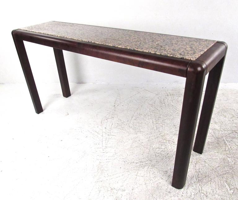 Mid-Century Style Marble-Top Console Table For Sale at 1stDibs