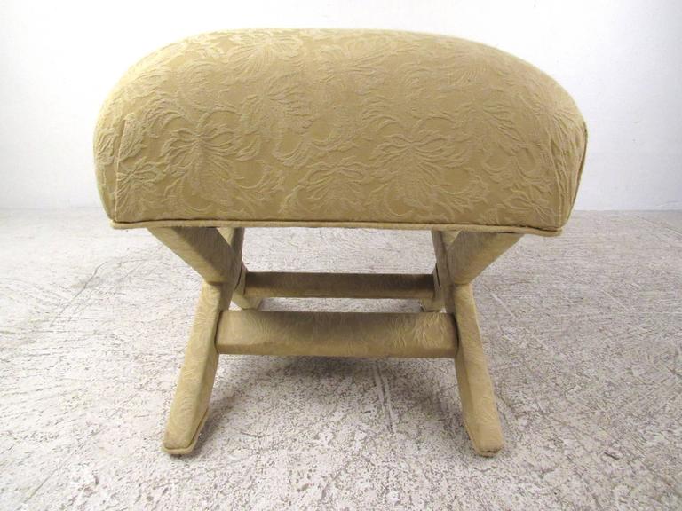 Pair of Vintage "X" Frame Upholstered Ottomans For Sale at 1stDibs | x ...