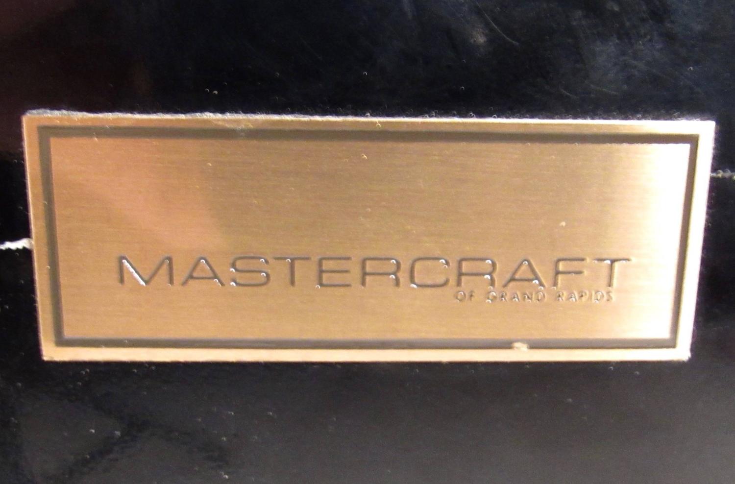 Vintage Modern Asian Inspired Black Lacquer Cabinet by Mastercraft For ...