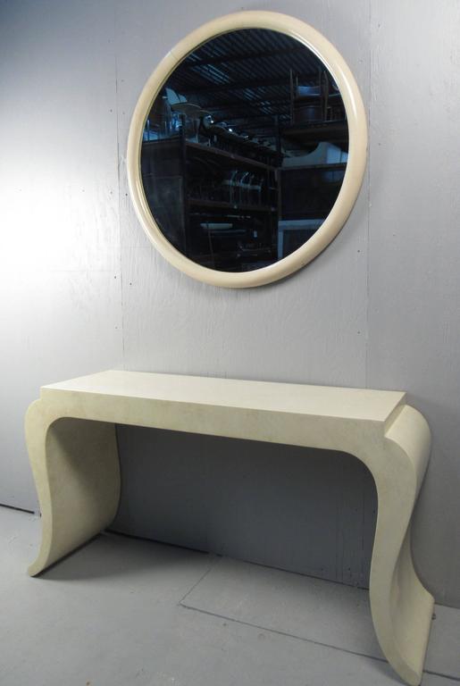 Contemporary Modern Console Table with Wall Mirror For Sale at 1stDibs