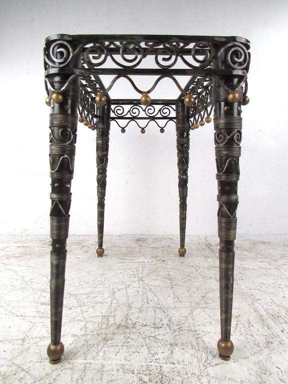 Contemporary Modern Ornate Decorator's Side Table For Sale at 1stDibs