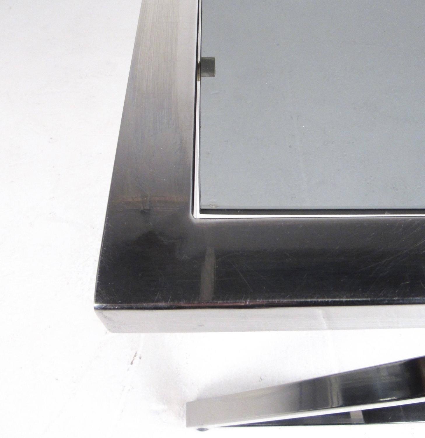 Contemporary Modern Cantilever Z-Frame Console Table For Sale at 1stdibs