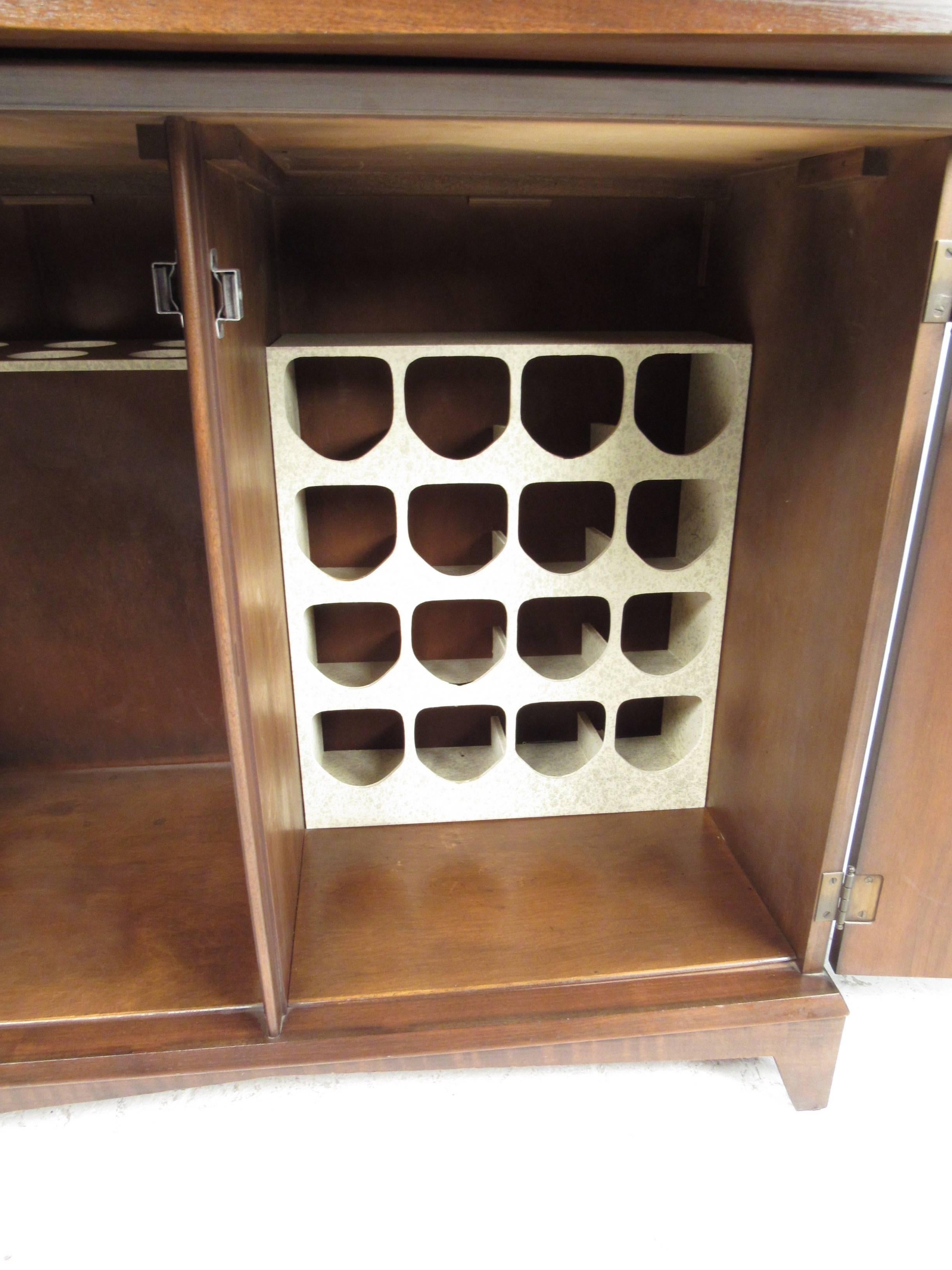 Mid-Century Modern Walnut Dry Bar Cabinet For Sale at 1stDibs | dry bar ...