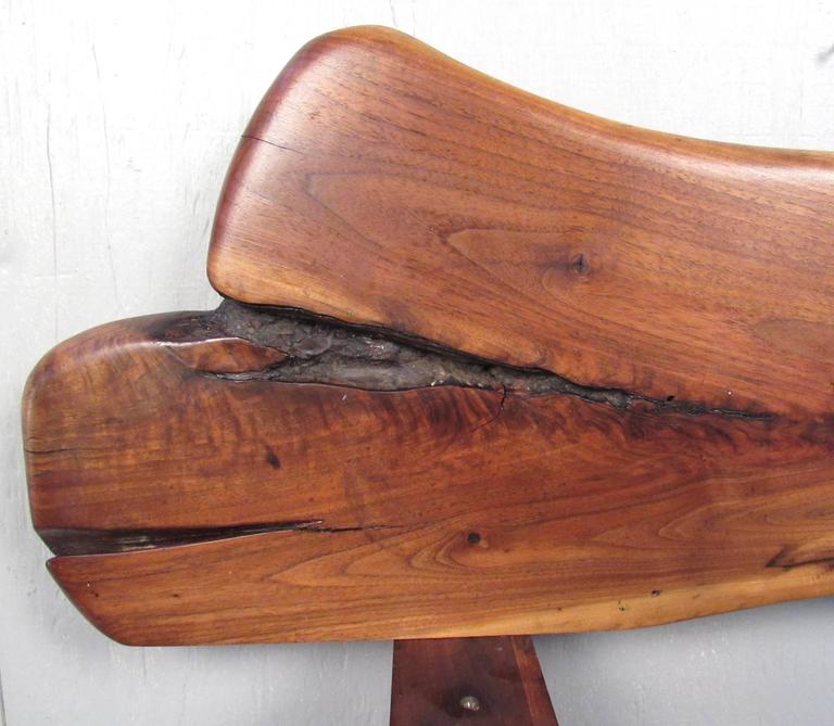 Rustic Modern Tree Slab Wall Shelf For Sale at 1stDibs