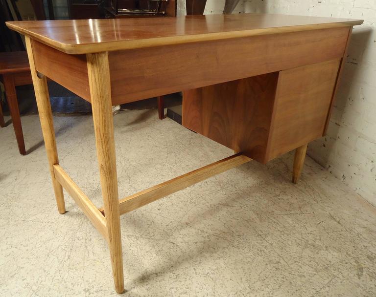 American Mid-Century Desk with Cut Out Top For Sale at 1stDibs