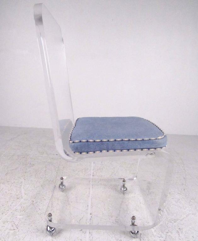 Contemporary Modern Lucite Desk Chair at 1stDibs