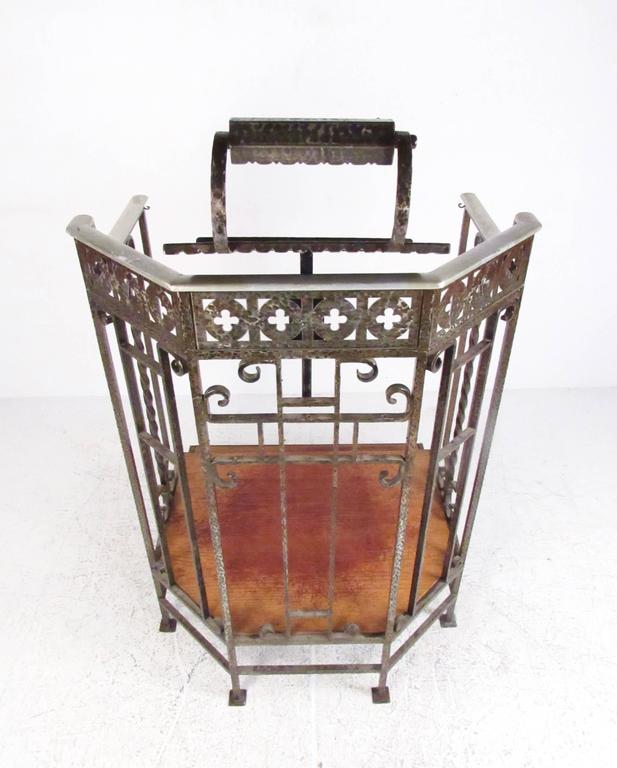 Vintage Cast Iron Podium with Lectern or Host Stand For Sale at 1stDibs