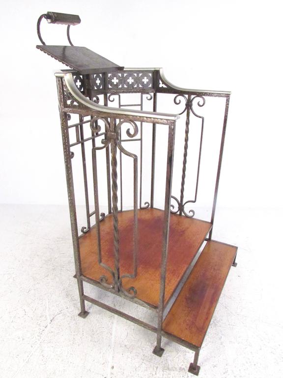 Vintage Cast Iron Podium with Lectern or Host Stand For Sale at 1stDibs
