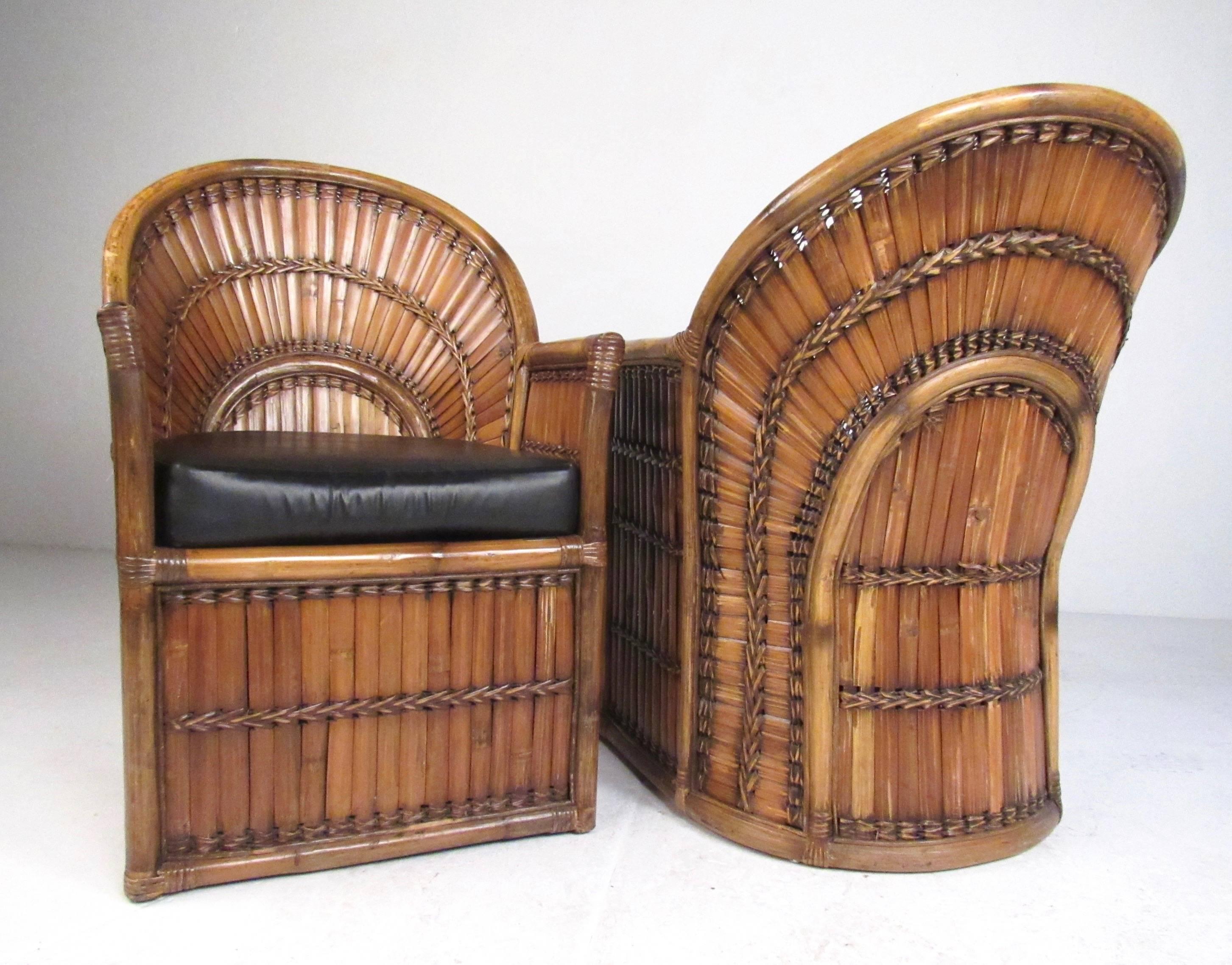 Pair of Vintage Bamboo Side Chairs by Budji Layug For Sale at 1stDibs ...