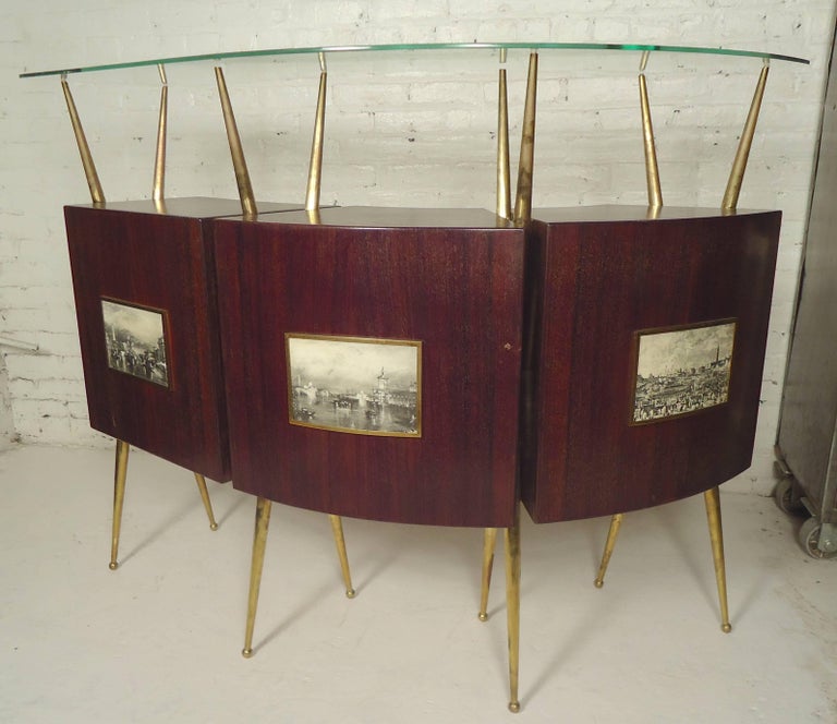 Exquisite Mid-Century Italian Bar Set For Sale at 1stDibs
