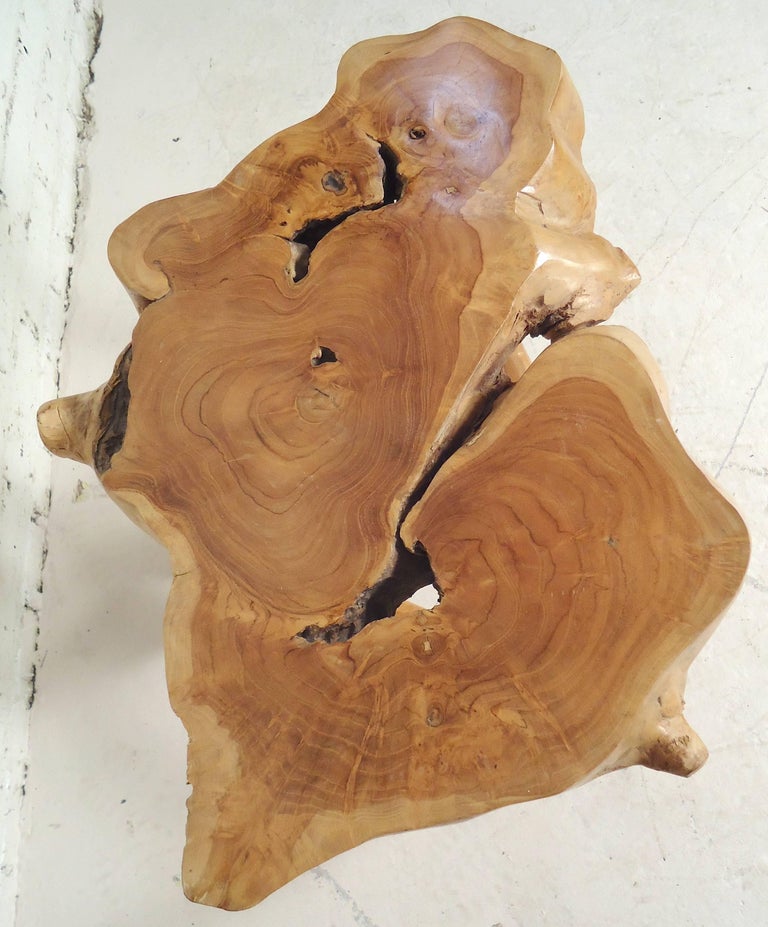Homemade Tree Slab Table / Stool For Sale at 1stDibs