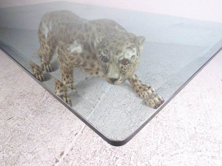 Impressive Carved Wood Leopard Coffee Table For Sale at 1stDibs ...