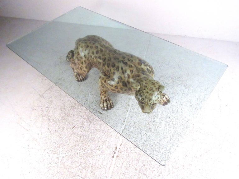 Impressive Carved Wood Leopard Coffee Table For Sale at 1stDibs ...