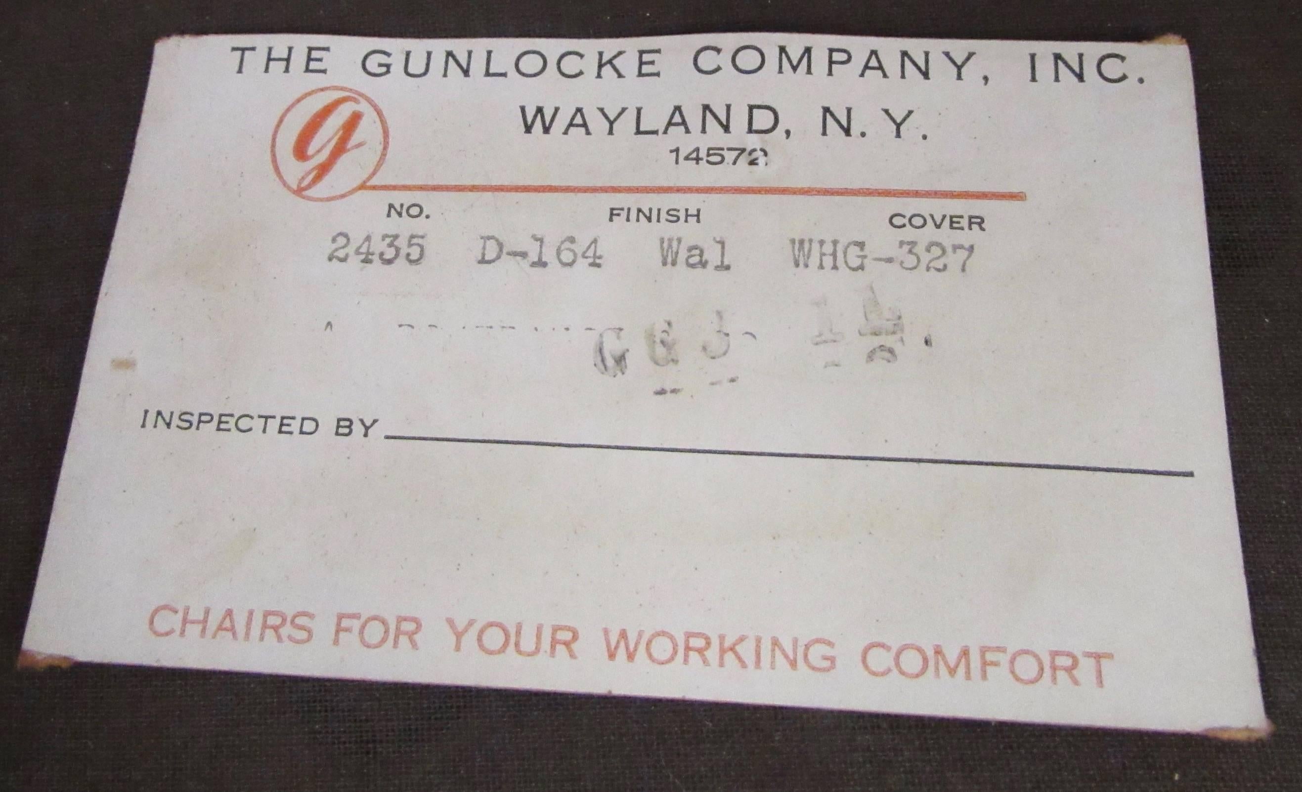 Pair of Vintage Modern Armchairs by Gunlocke at 1stDibs