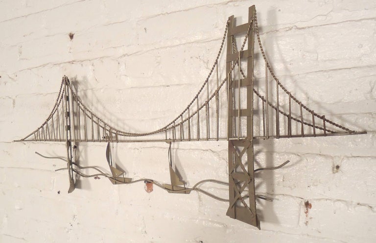 Mid-Century Wall Art Metal Bridge For Sale at 1stDibs | metal bridge ...
