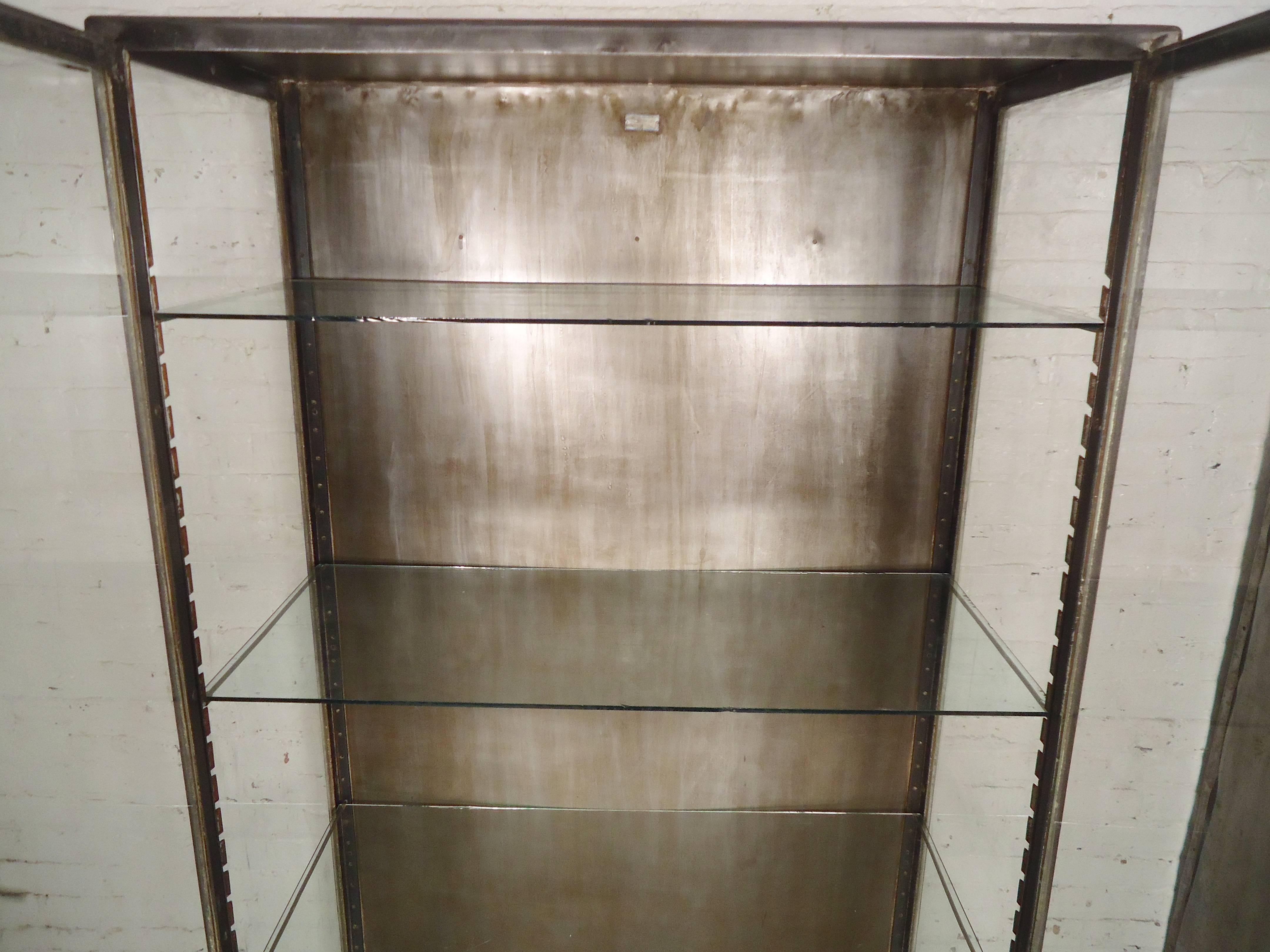 Large Metal Display Cabinet at 1stDibs | large metal cabinet, metal ...