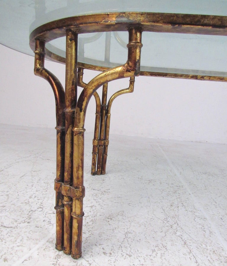 Decorator Style Faux Bamboo Oval Coffee Table at 1stDibs