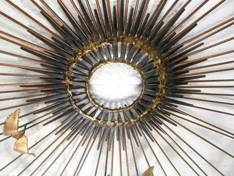 Curtis Jere Style Sunburst with Birds at 1stDibs | curtis jere sunburst ...