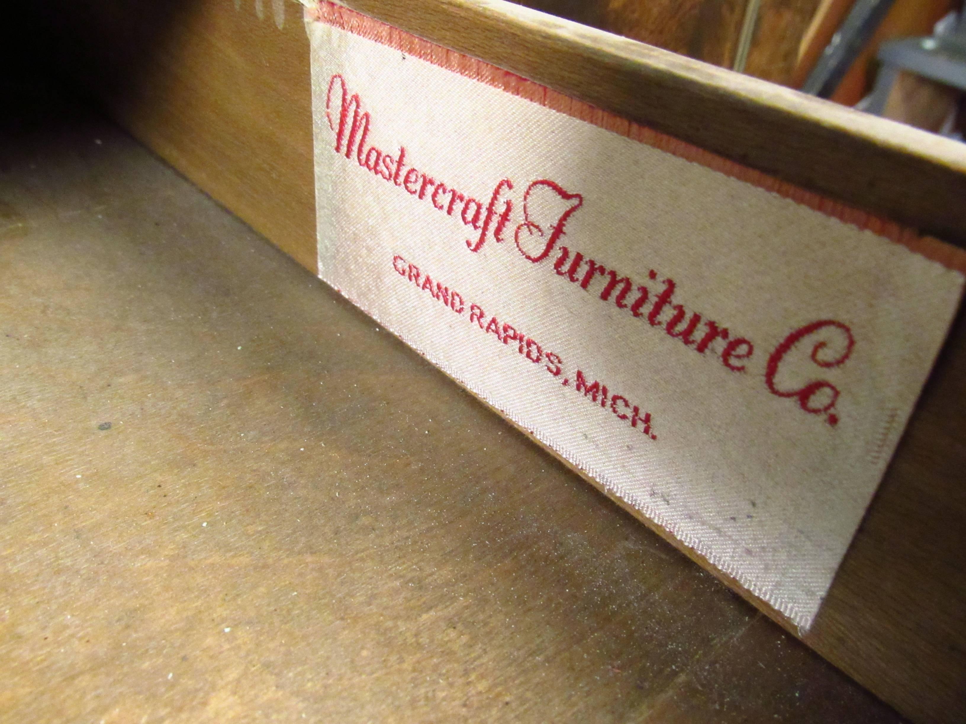 Vintage Service Cart by Mastercraft with Acid-Etched Detail at 1stDibs