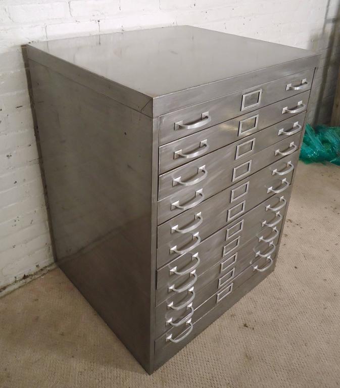 Two Restored Flat File Cabinets at 1stDibs
