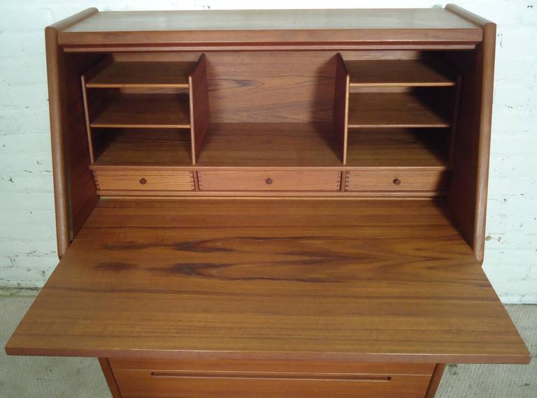Midcentury Teak Drop-Front Desk by Torring Mobelfabrik at 1stDibs