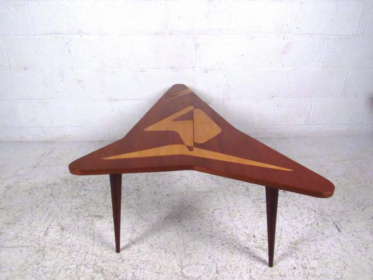 Sculptural Modern Triangular End Table For Sale at 1stDibs