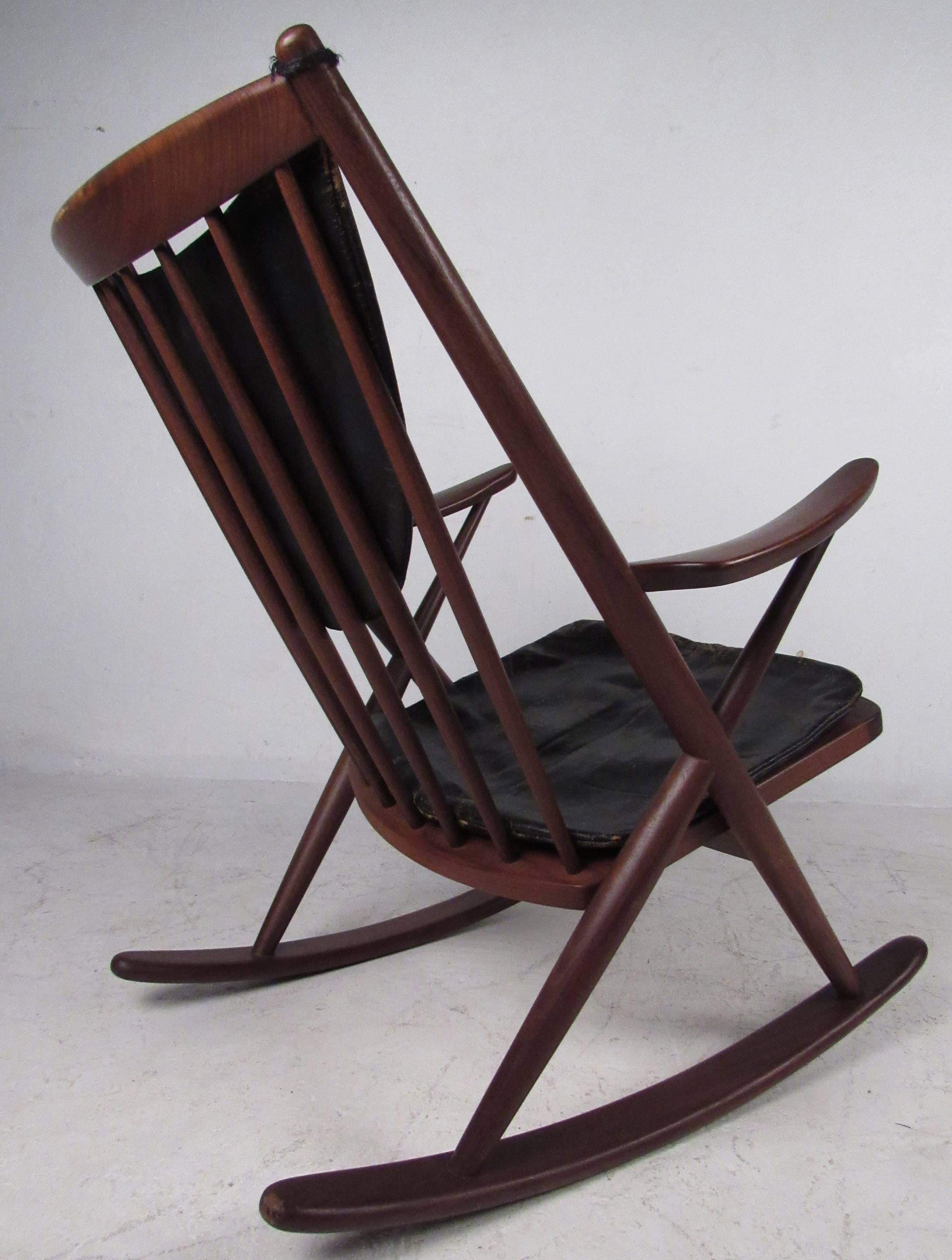 Danish Modern Rocking Chair For Sale at 1stDibs | rocking chair danish
