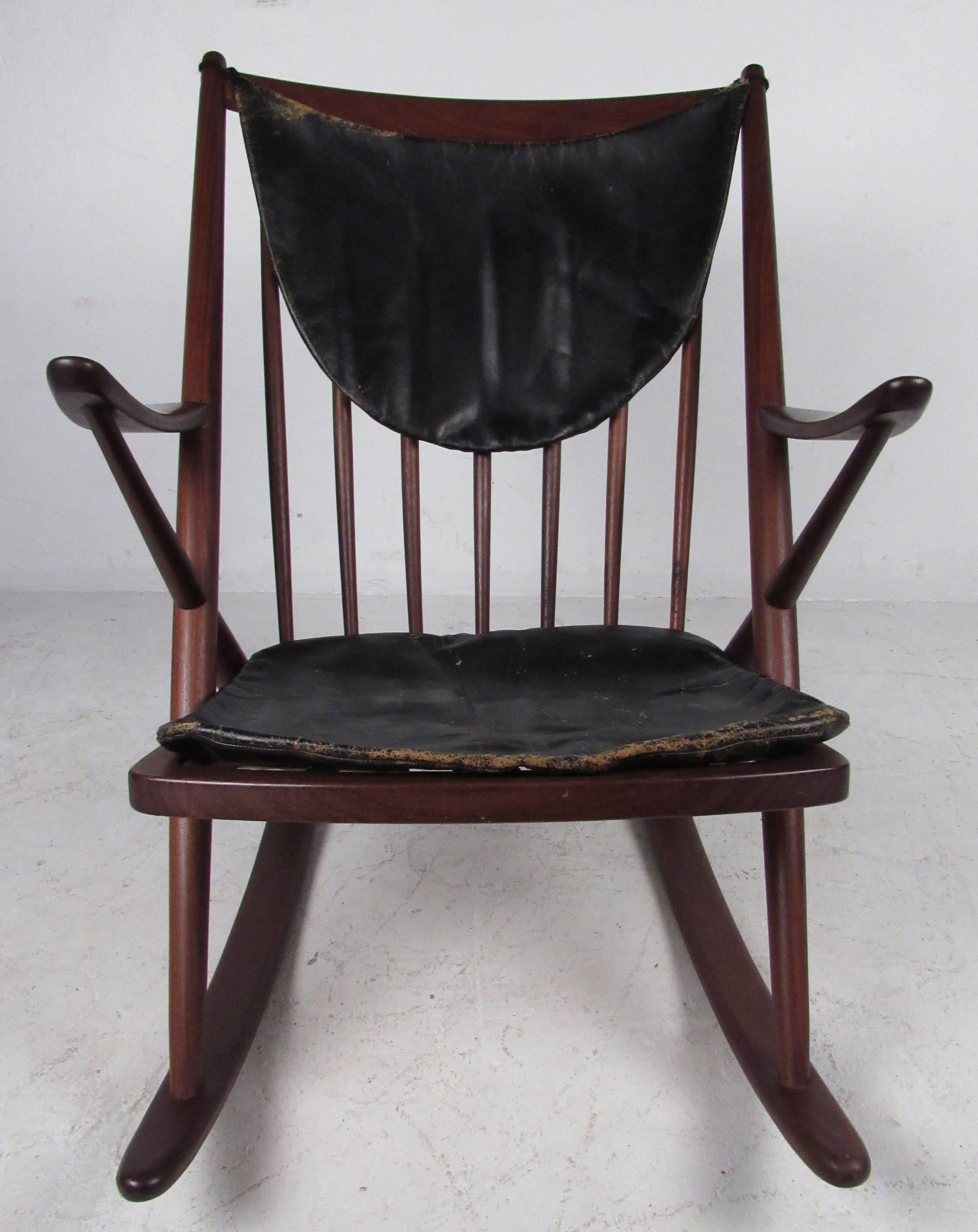 Danish Modern Rocking Chair For Sale at 1stDibs | rocking chair danish