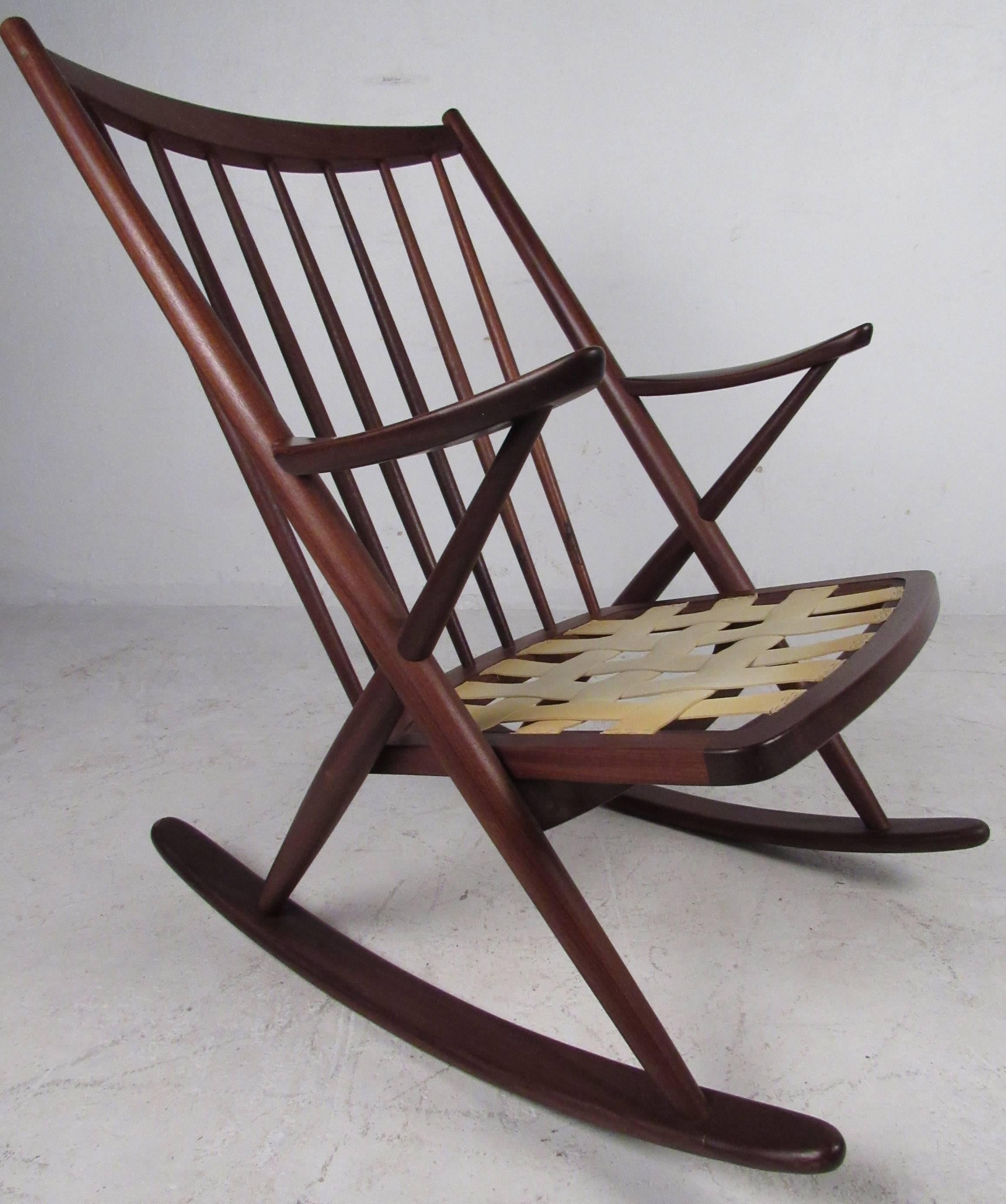 Danish Modern Rocking Chair For Sale at 1stDibs | rocking chair danish