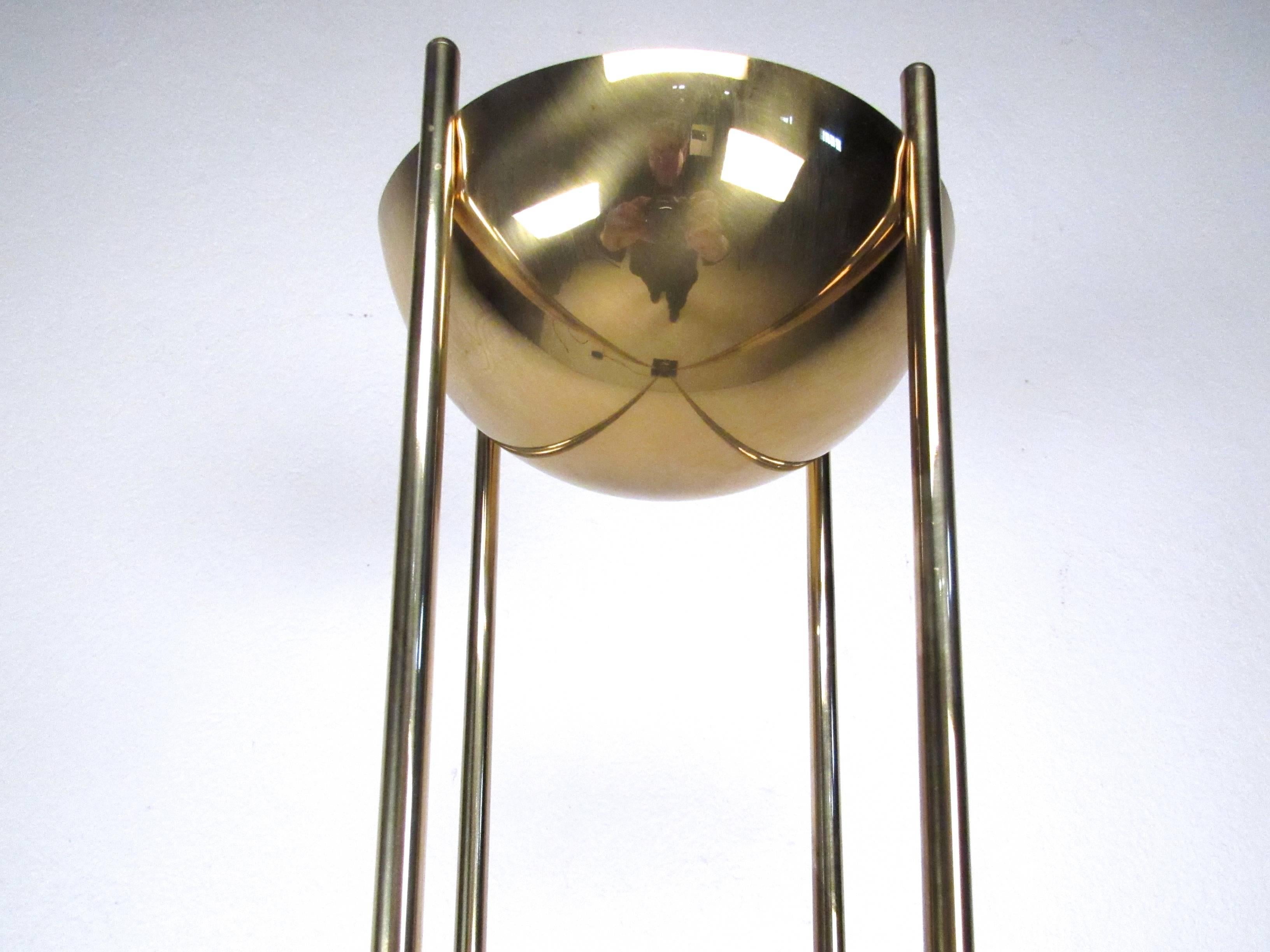 Mid-Century Modern Brass Torchiere Lamp at 1stDibs | 2566jr