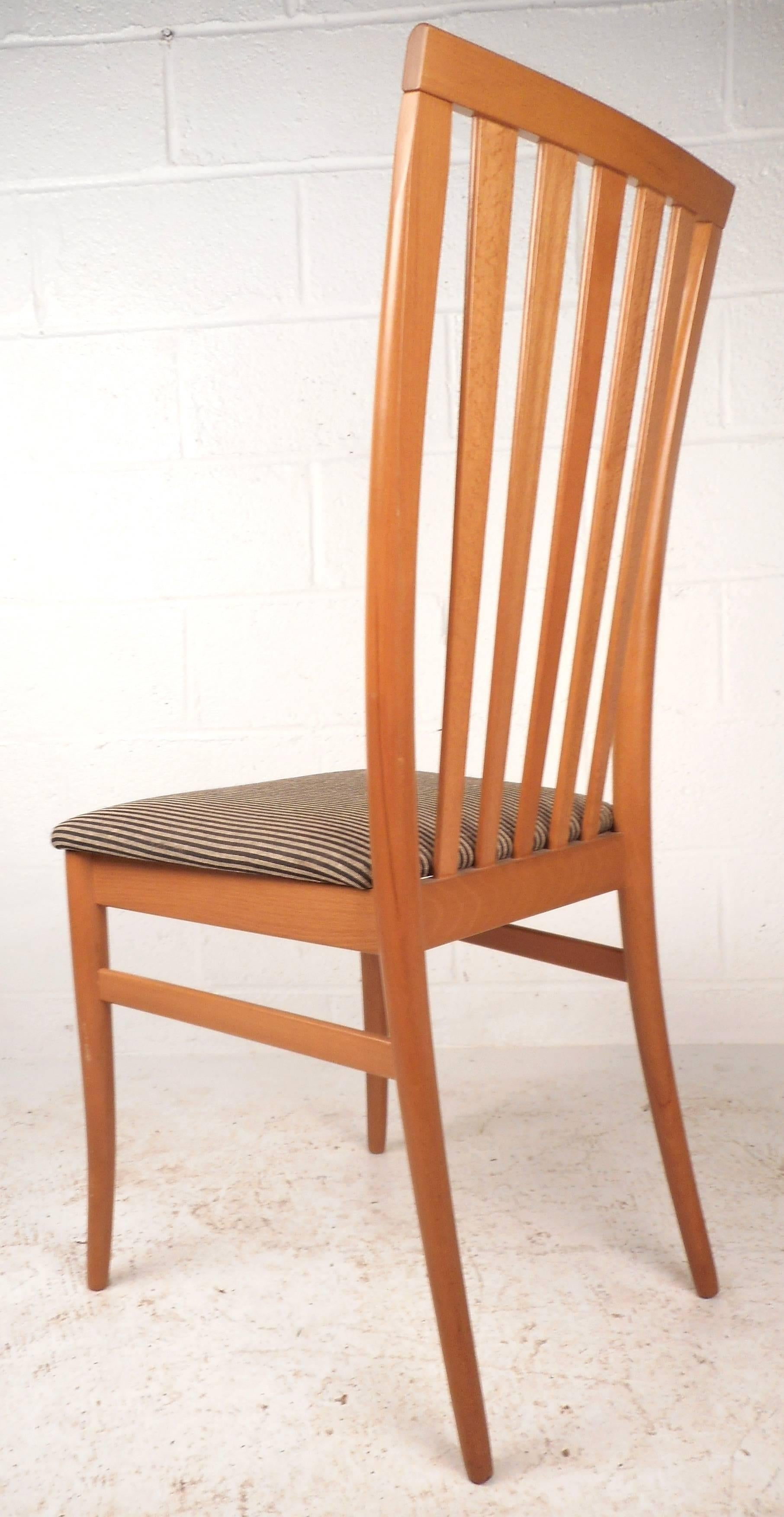 Set of Contemporary Modern Highback Maple Dining Chairs at 1stDibs ...