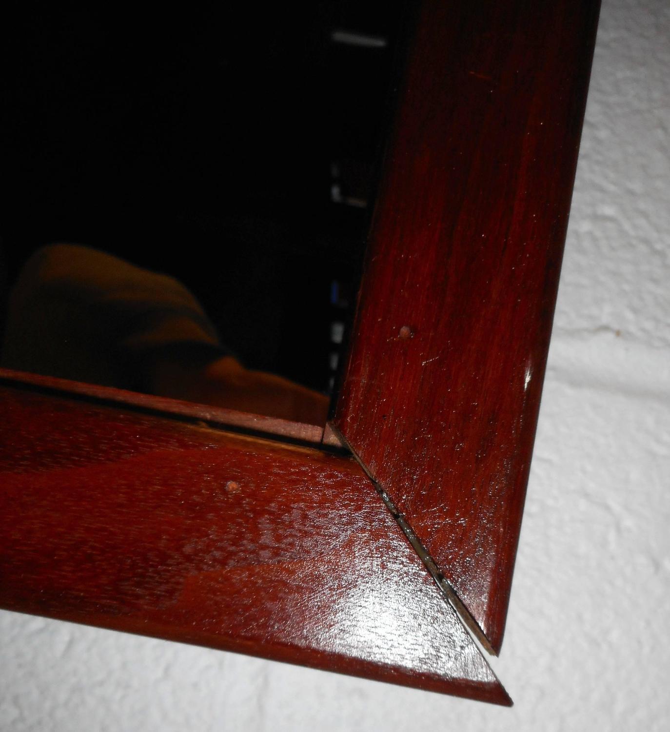 Mid-Century Modern Walnut and Mirrored Shadow Box For Sale at 1stdibs