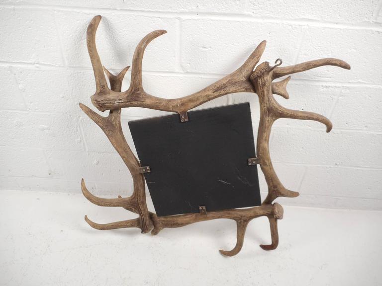 Contemporary Modern Faux Deer Antler Wall Mirror For Sale at 1stDibs