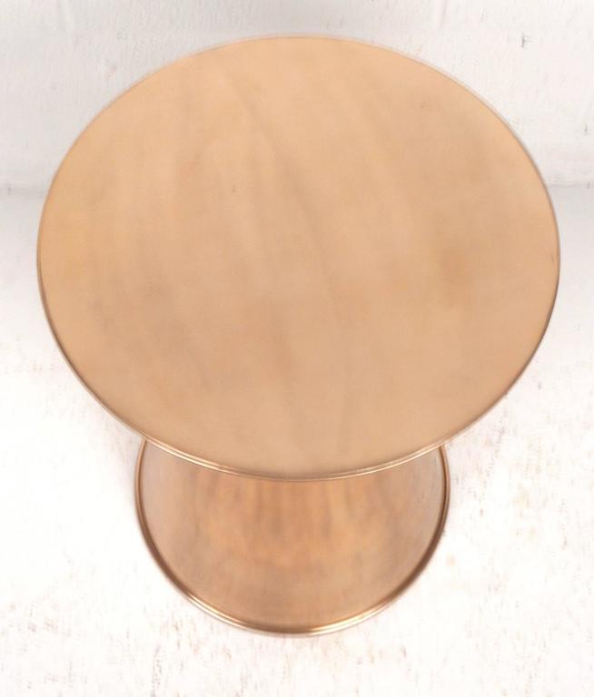 Contemporary Modern Copper Hourglass Pedestal at 1stDibs